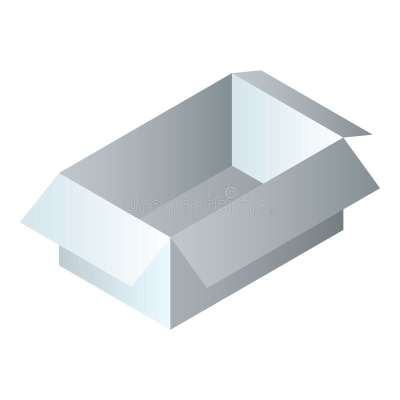 Empty Carton Box Icon, Isometric Style Stock Vector - Illustration of ...