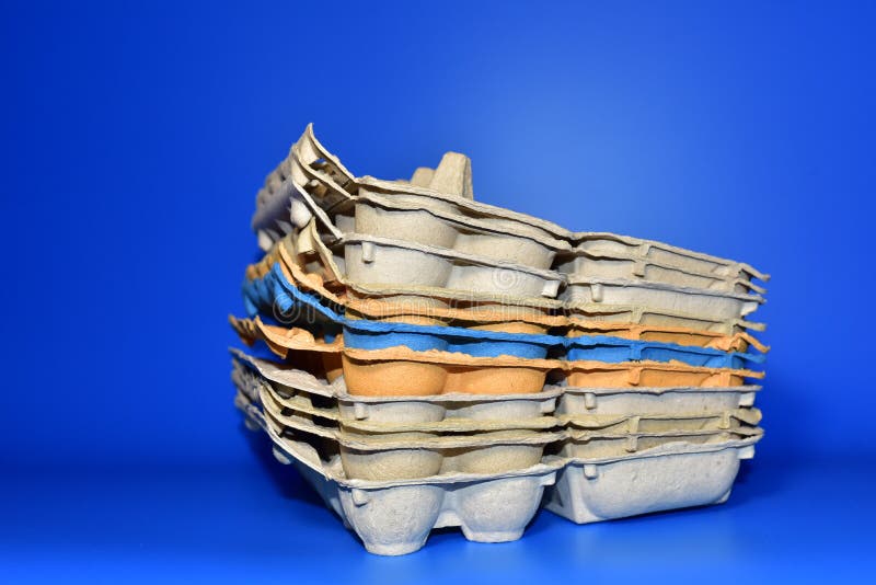 Empty Carton Boxes for Chicken Eggs. Egg Box Stock Image - Image of ...