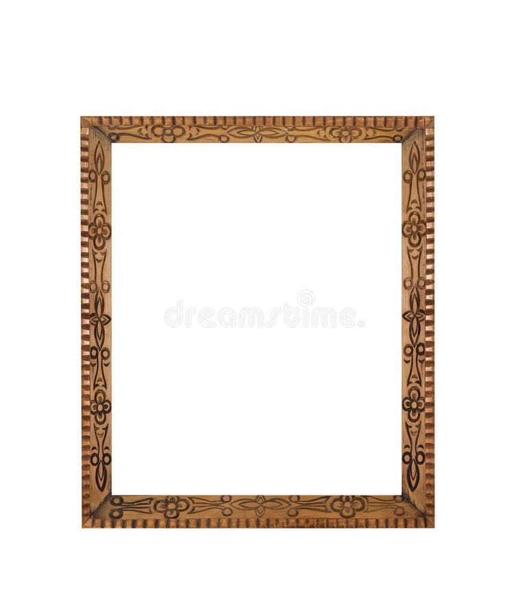 Square Carved Oak Picture Frame Stock Image - Image of carved ...
