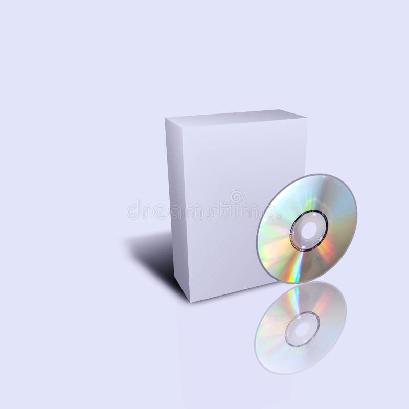 Empty Cd Box Isolated in Gray Background Stock Illustration ...