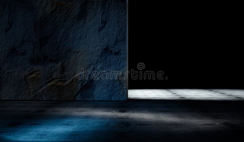 Empty Dark Space.3d Illustration Stock Illustration - Illustration of ...