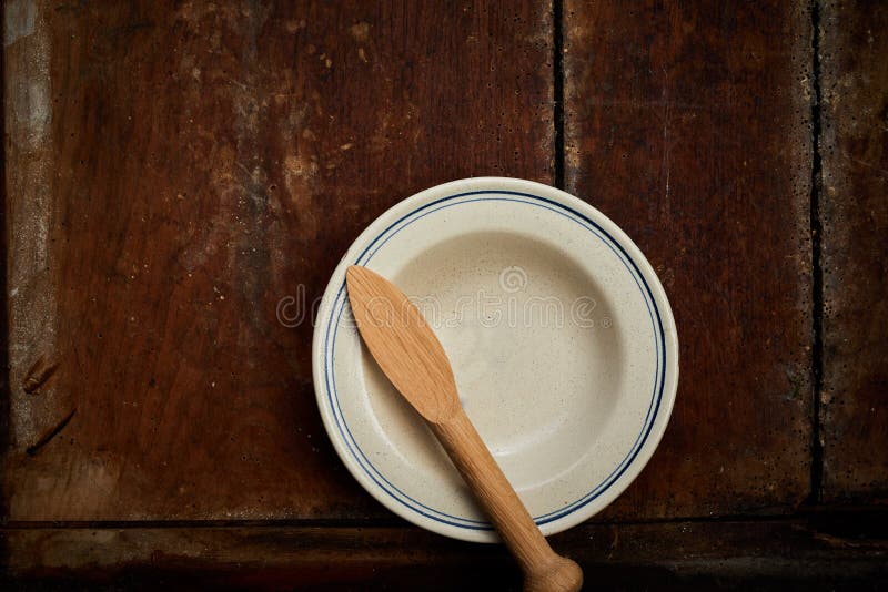 Empty Ceramic Butter Dish or Bread Plate Stock Photo - Image of copy ...