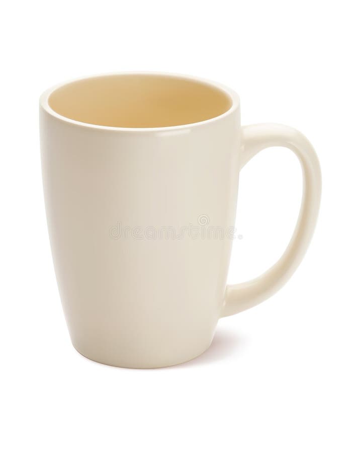 Empty Ceramic Coffee Cup Isolated on White. Stock Vector - Illustration ...