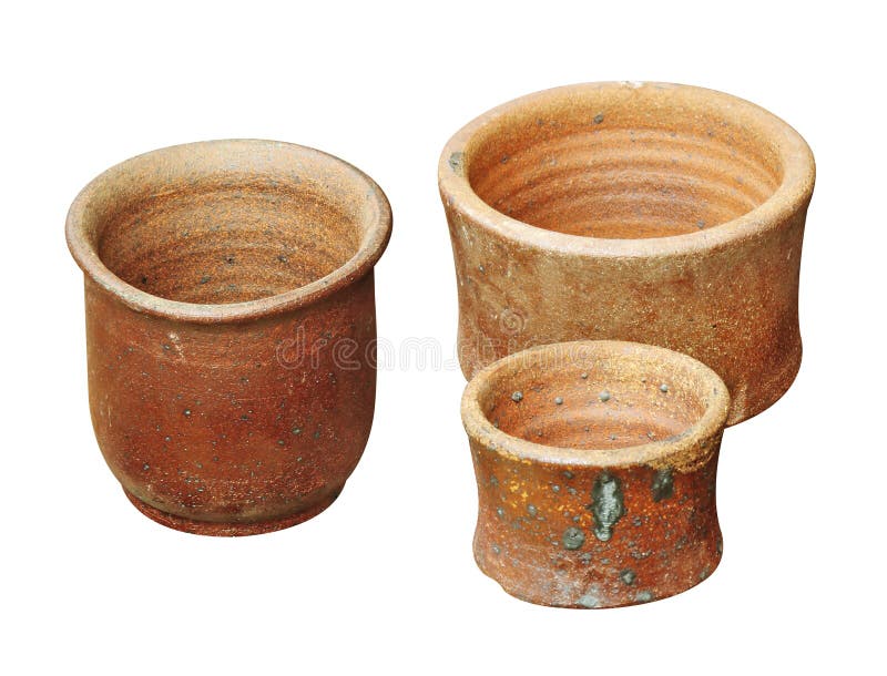 Empty Ceramic Flower Pot on White Background Stock Image - Image of ...