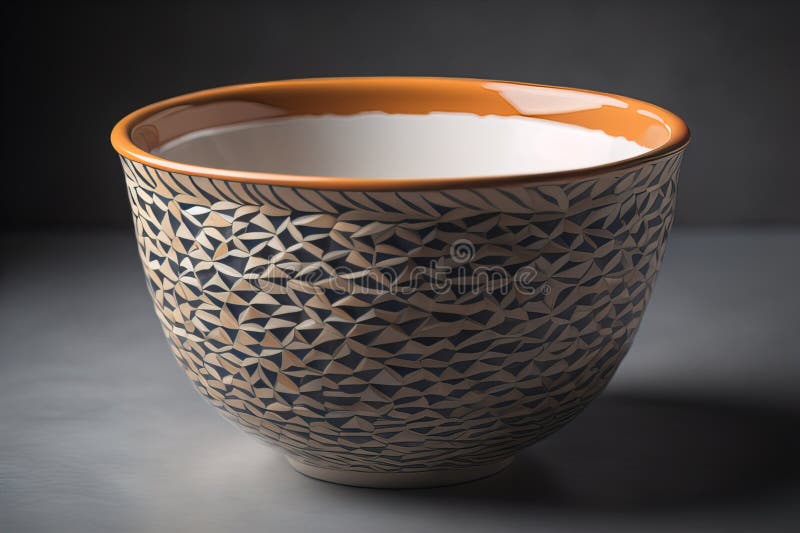 Empty Ceramic Pot on Solid Color Background. Minimalistic Design Stock ...