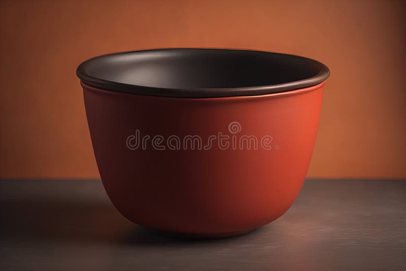 Empty Ceramic Pot on Solid Color Background. Minimalistic Design Stock ...
