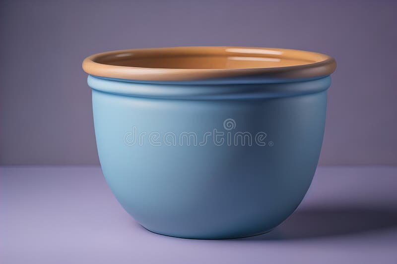 Empty Ceramic Pot on Solid Color Background. Minimalistic Design Stock ...