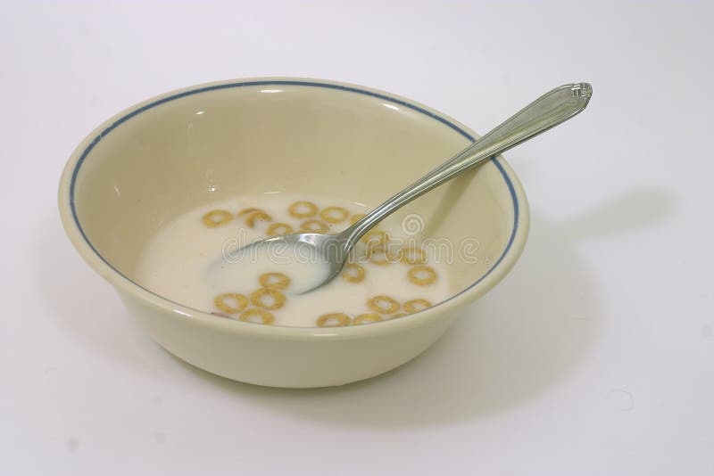 Empty Cereal Bowl stock image. Image of milk, spoon, cheerios - 297803
