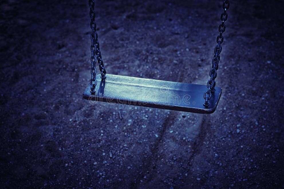 Empty Chain Swing in Playground Stock Photo - Image of object ...