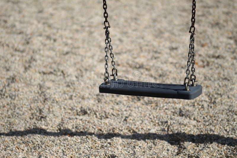 Empty Chain Swing in Playground Stock Image - Image of playground ...