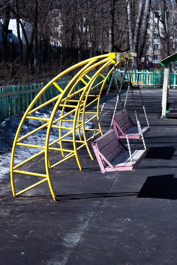 1,032 Yellow Swing Playground Yard Stock Photos - Free & Royalty-Free ...