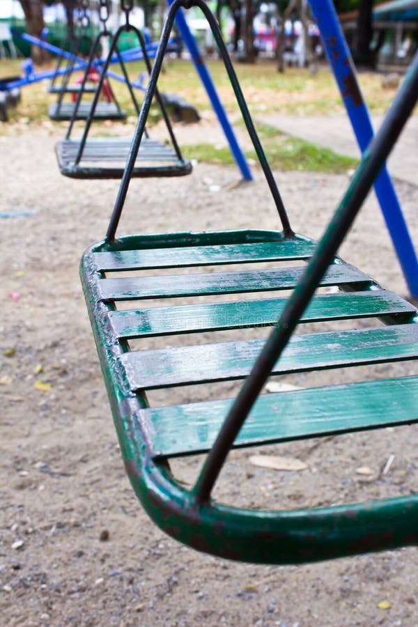 Empty chain swings stock image. Image of climbing, ring - 34241857