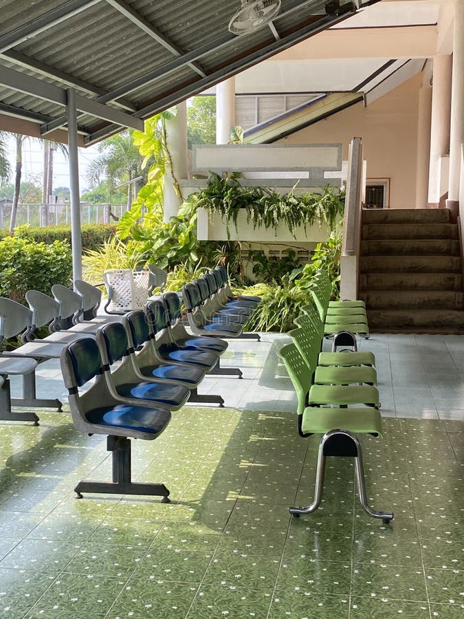 Empty Chair in the Hospital Stock Photo - Image of relaxation, outdoor ...