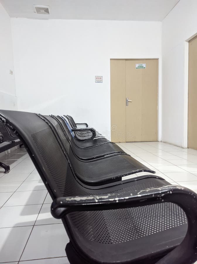 Empty Chair in a Hospital Waiting Room Stock Image - Image of iron ...