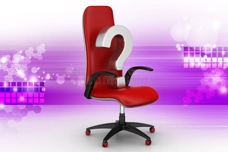 An Empty Chair with Question Mark Stock Illustration - Illustration of ...