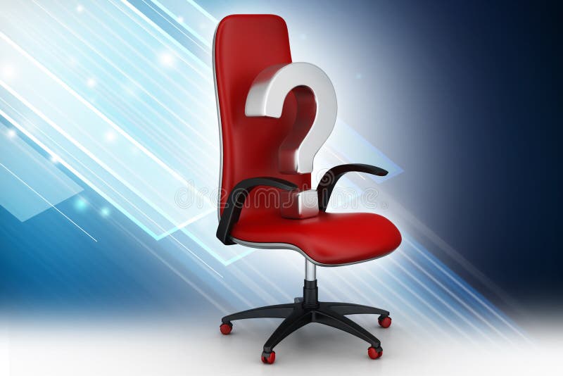Chair and Question Mark Concept Stock Illustration - Illustration of ...