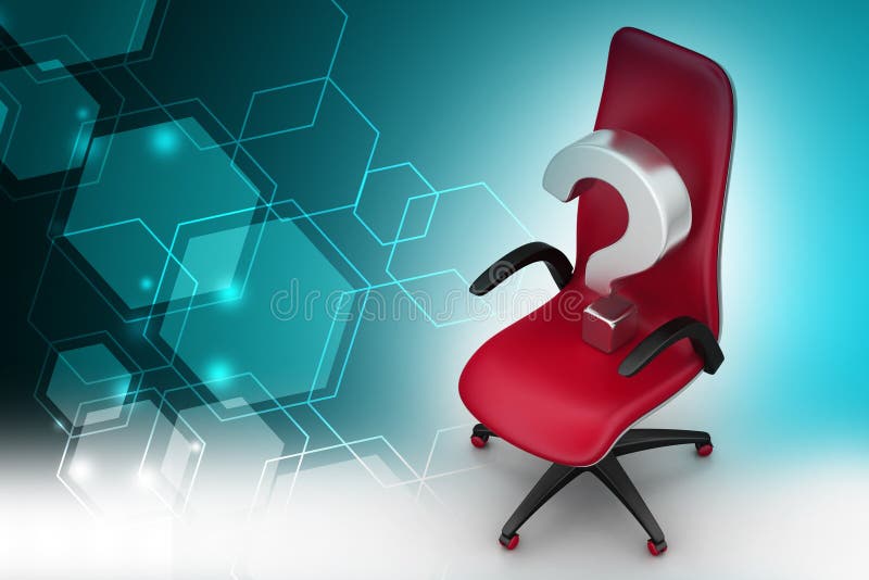 Chair with Question Mark. Vector Illustration Decorative Design Stock ...