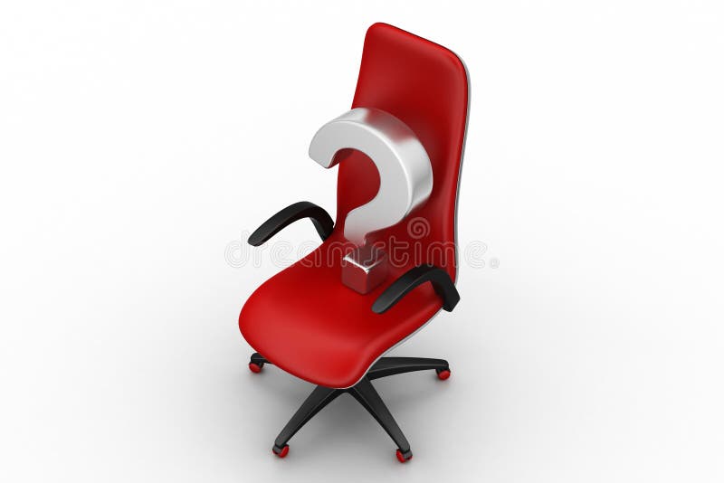 An Empty Chair with Question Mark Stock Illustration - Illustration of ...