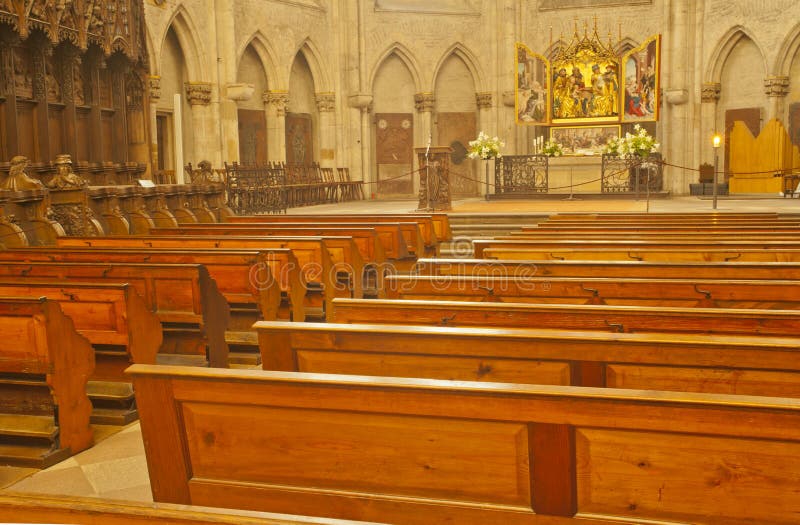 Empty Chair in Sacred Church. Stock Photo - Image of cultural, europe ...