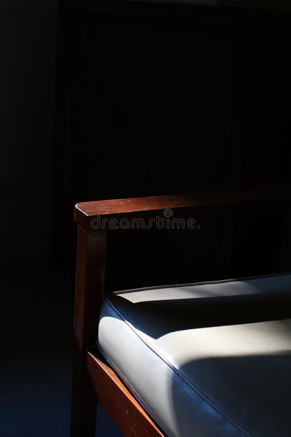 Empty Chair with the Shadows of Sun Light Stock Photo - Image of ...