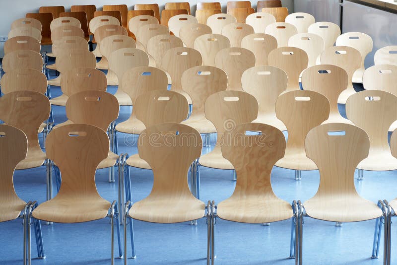 Empty chairs stock image. Image of interior, room, class - 13020975