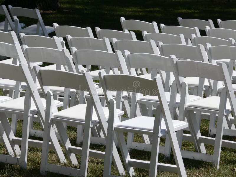 Empty Chairs stock image. Image of outside, party, white - 2949033