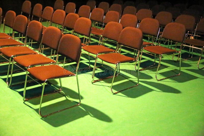 Empty Chairs of an Auditorium in a Congress Hall in Row Stock Image ...
