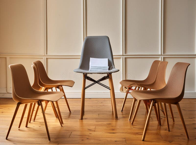 Empty Chairs in Inviting Room, for Communal Interaction Stock Photo ...