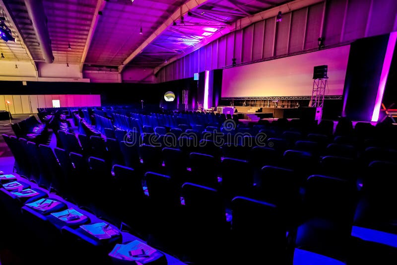 Empty Chairs in Large Conference Hall for Corporate Convention or ...