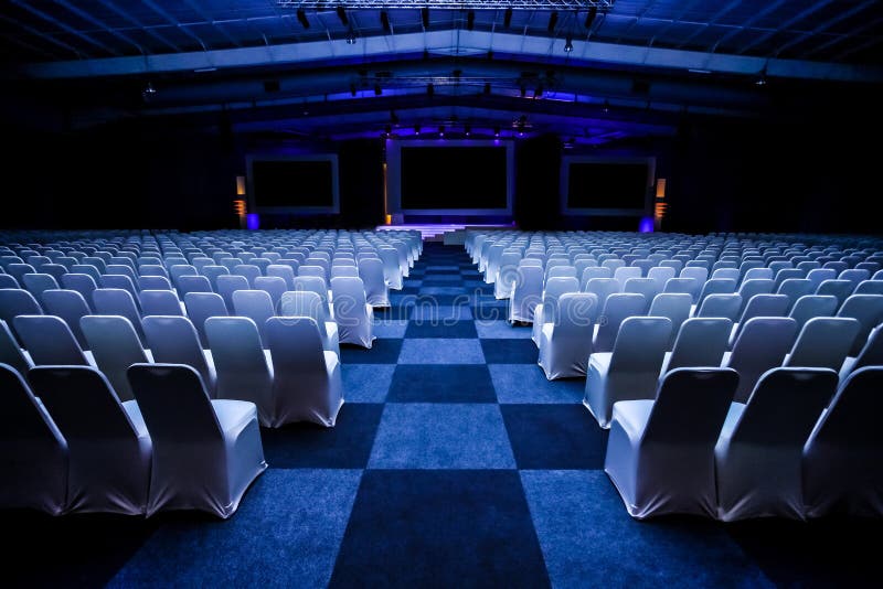Empty Chairs in Large Conference Hall for Corporate Convention or ...