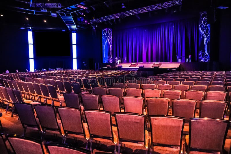 Empty Chairs in Large Conference Hall for Corporate Convention or ...