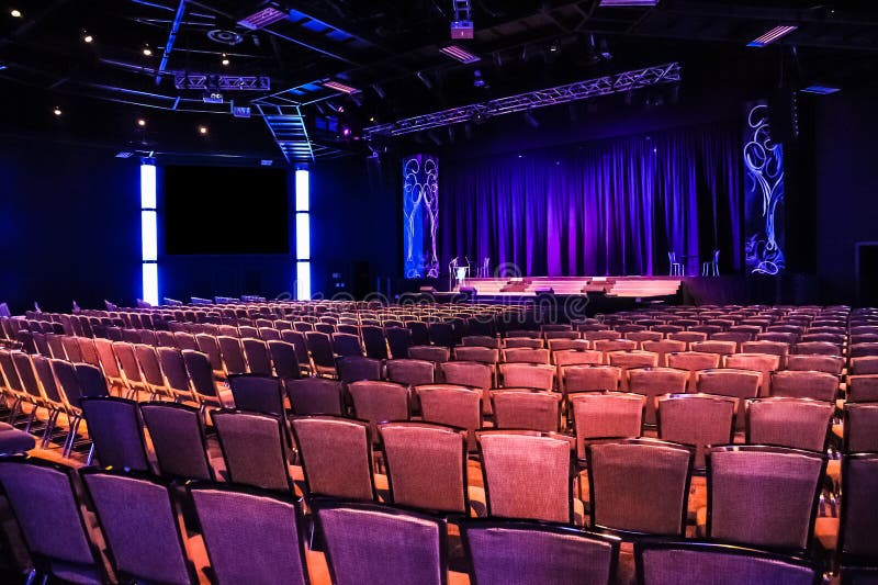 Empty Chairs in Large Conference Hall for Corporate Convention or ...