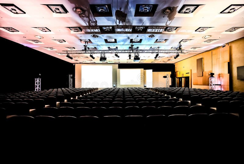 Empty Chairs in Large Conference Hall for Corporate Convention or ...
