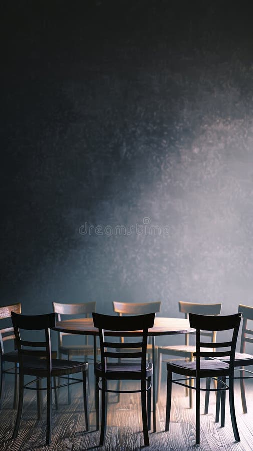 Empty Chairs Lined Up in a Conference Room, Symbolizing Preparation ...
