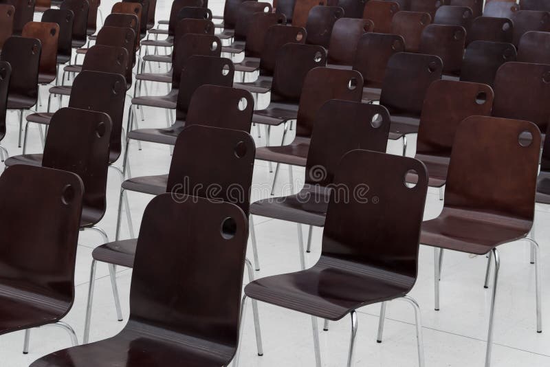 Empty chairs in a row stock photo. Image of hall, blank - 79082464