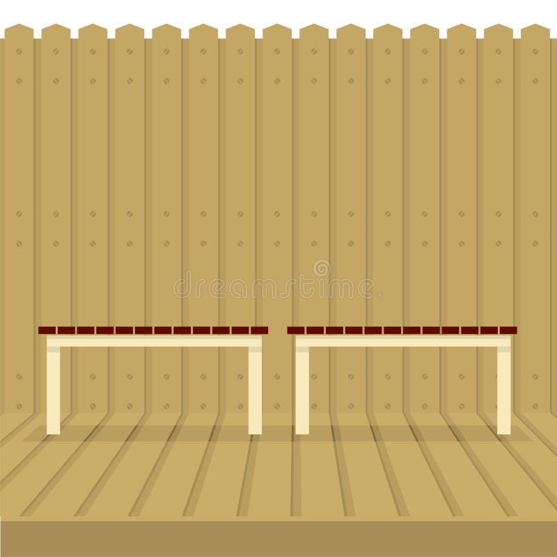 Empty Chairs on Wood Wall and Ground Stock Vector - Illustration of ...