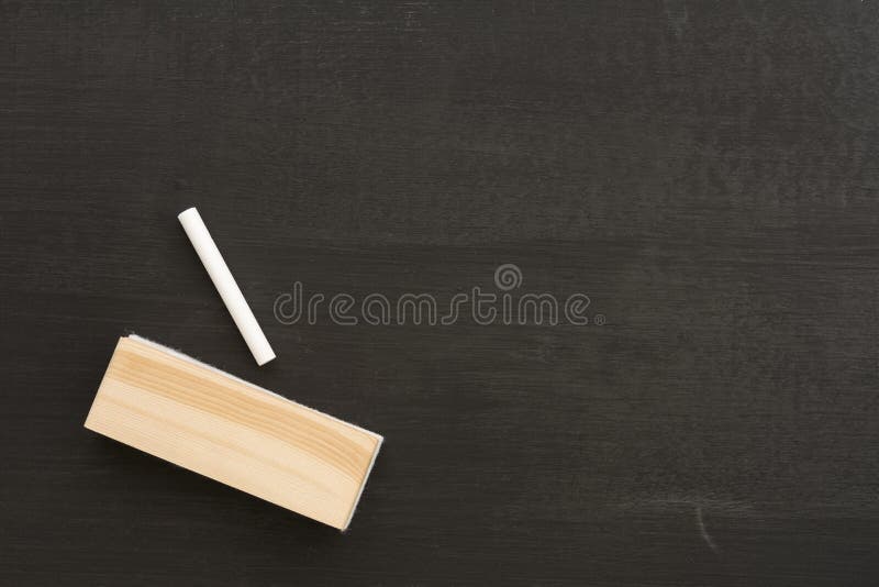 Empty Chalkboard with Chalk Stock Photo - Image of handwriting, effect ...