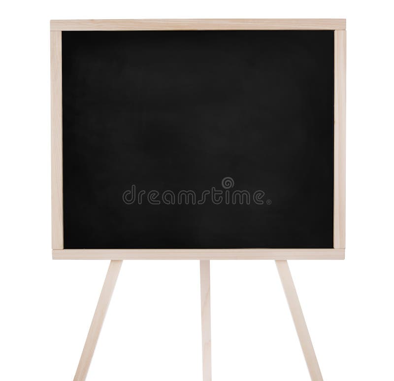 Empty Chalkboard Isolated on White Stock Image - Image of lesson ...