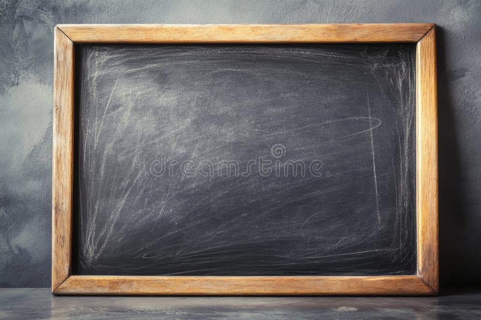 Empty Chalkboard Ready for Lessons at a Classroom or Workshop Setting ...