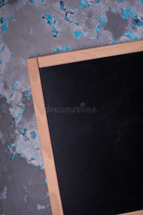 Empty Chalkboard in Wooden Frame Stock Photo - Image of space, blank ...