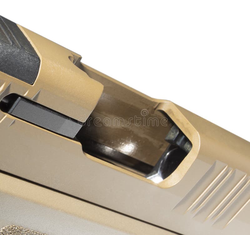 Empty Chamber in a Semi-automatic Pistol Stock Photo - Image of metal ...