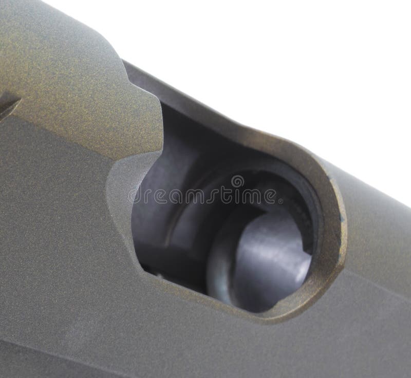 Empty Chamber on a Semi-automatic Gun Stock Photo - Image of isolated ...