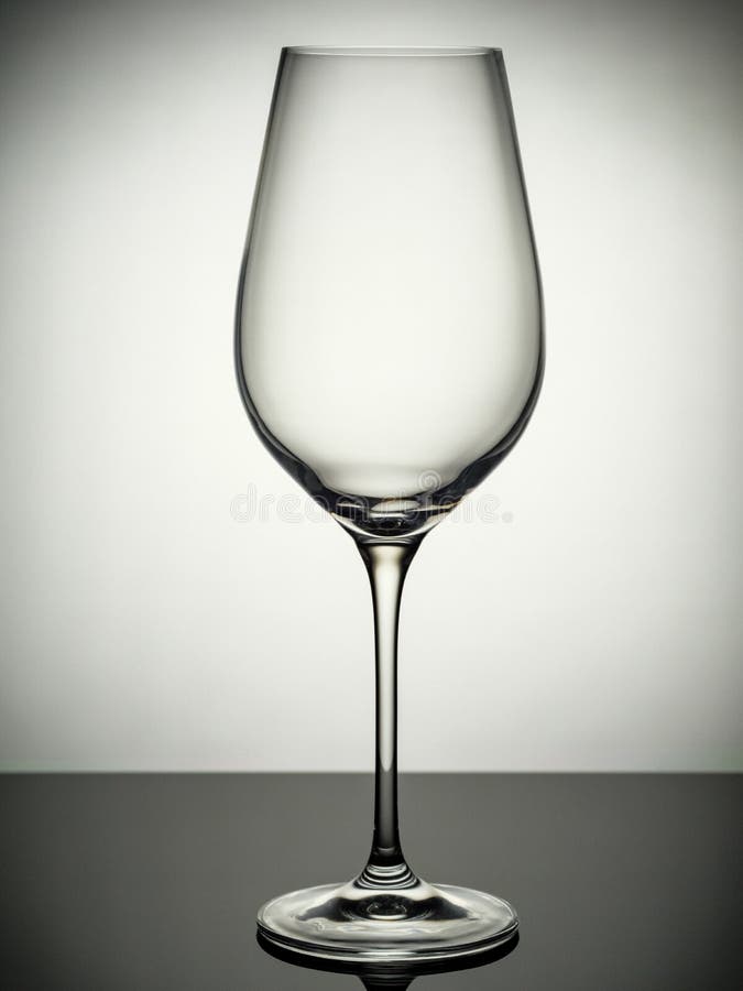 An Empty Champagne Glass Stands on a Grey Surface Stock Photo - Image ...