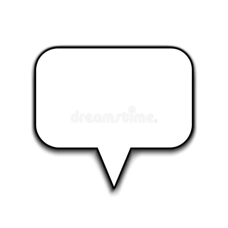 Empty Chat Bubble Icon with Shadow, Empty Speech Bubble, Empty Talk ...