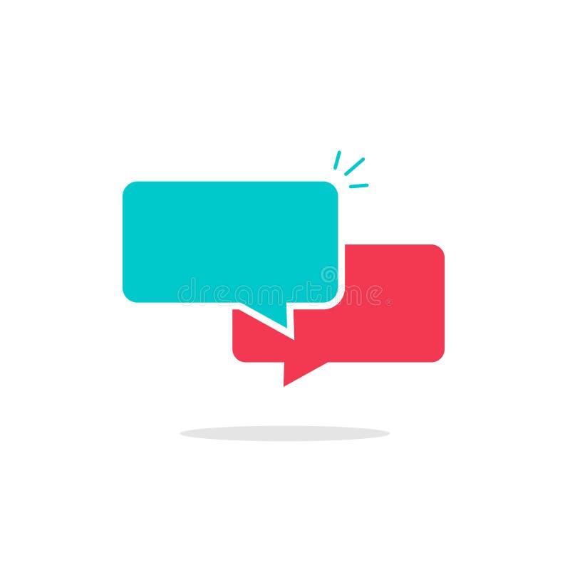 Empty Chat Bubbles Icon Vector, Sms or Chatting Symbol Stock Vector ...