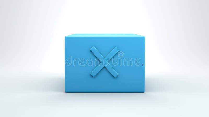 Empty check box blue stock illustration. Illustration of selection ...