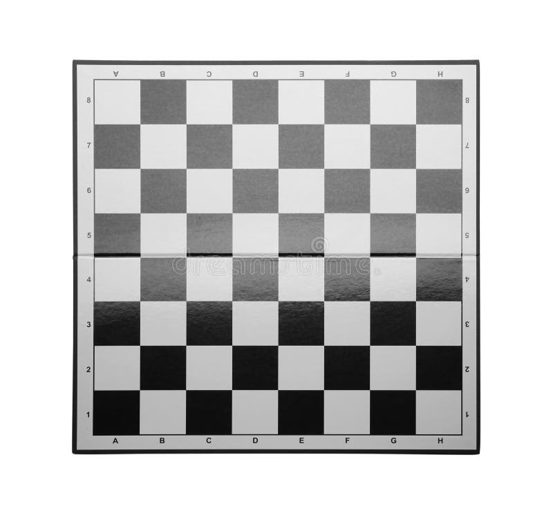 Empty Checkerboard Isolated on White, Top View Stock Photo - Image of ...
