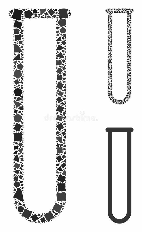 Empty Chemical Test Tube Composition Icon of Unequal Parts Stock Vector ...