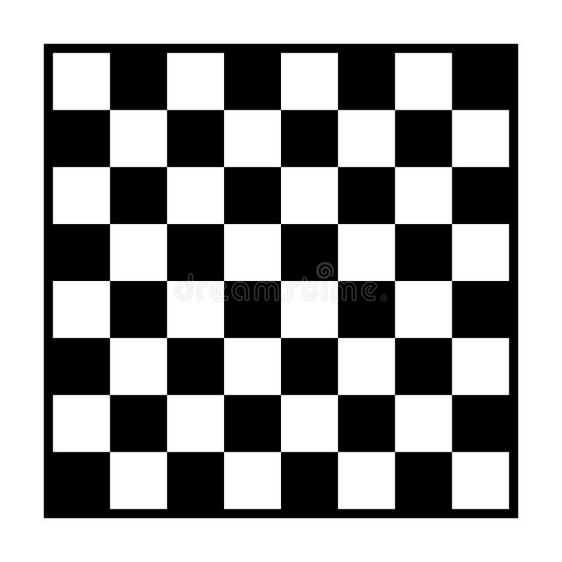 Chessboard or Checker Board Seamless Pattern in Black and White ...
