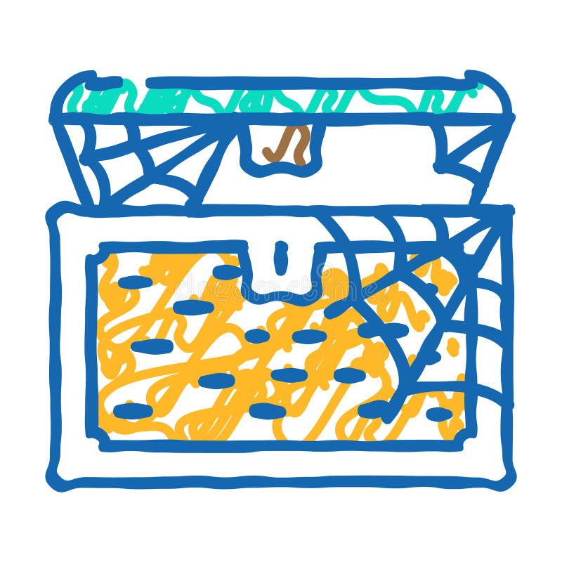Empty Chest Icon Doodle Illustration Stock Vector - Illustration of ...